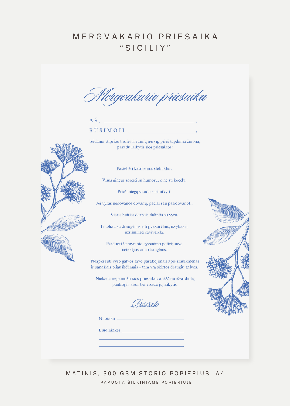 Mergvakario priesaika "SICILY" – This Lucky Day